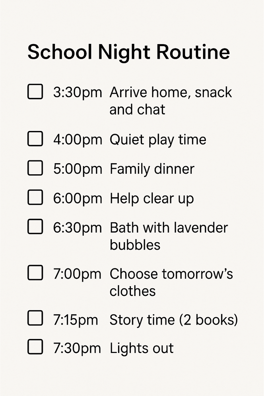 School Night Routine Magic: 5 Steps to Better Kids' Wellbeing and ...